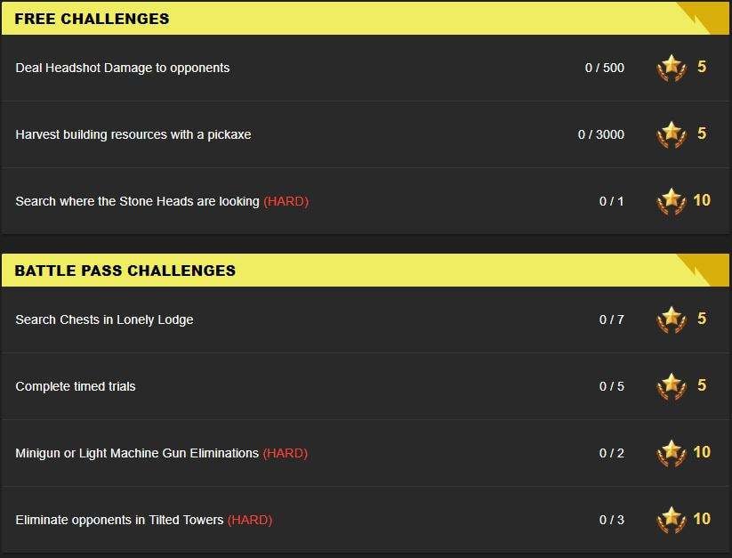 Fortnite Week 6 challenges: Complete Time Trails and search Stone Heads